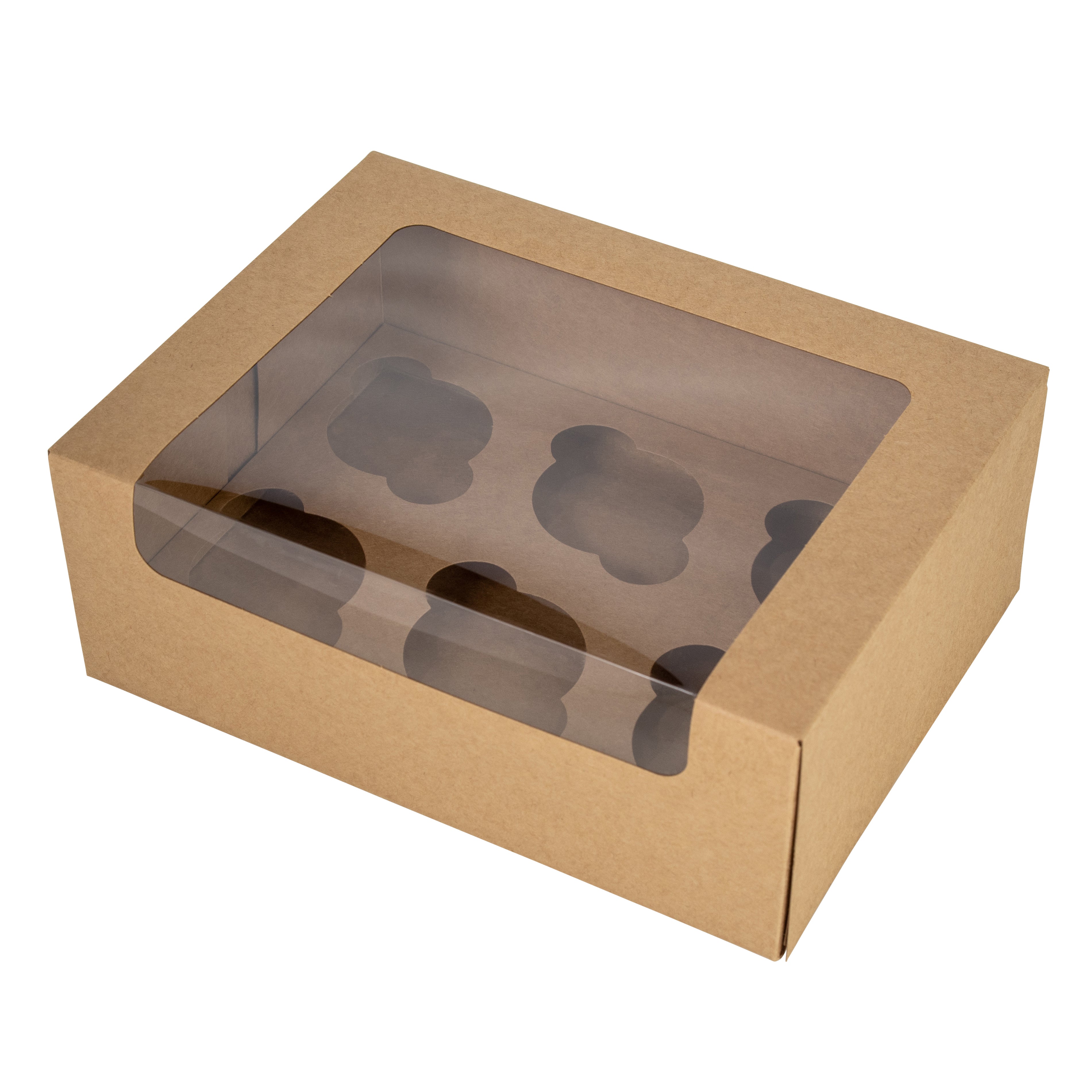 Buy Six Artisan Cupcake Box In Kraft | boxfox