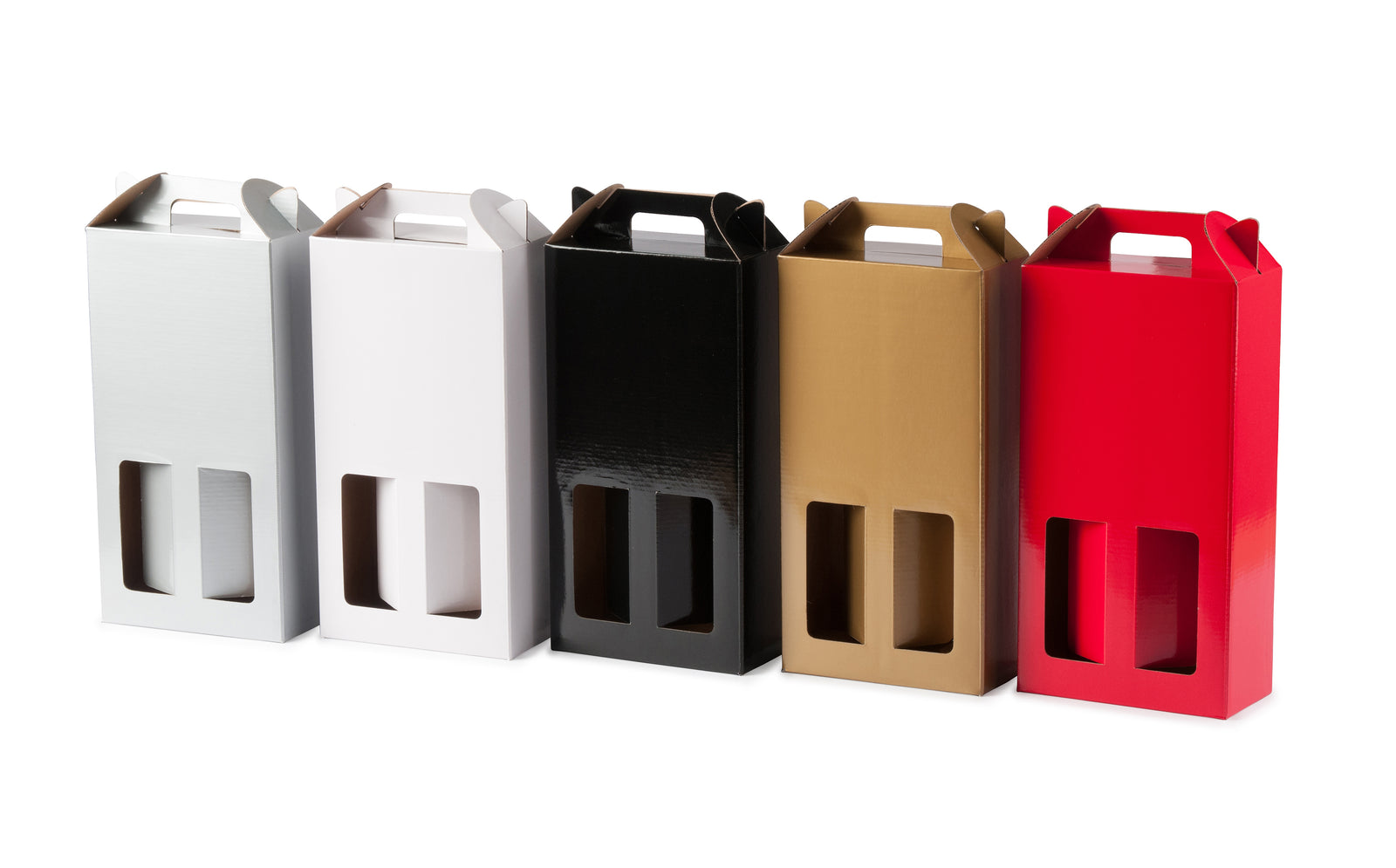 Buy Black Double Wine Box | boxfox